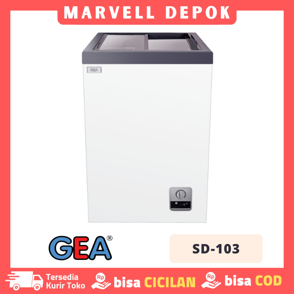 Jual Freezer Sliding Kaca Gea Sd 103 Freezer Sliding 100 Liter Garansi ...