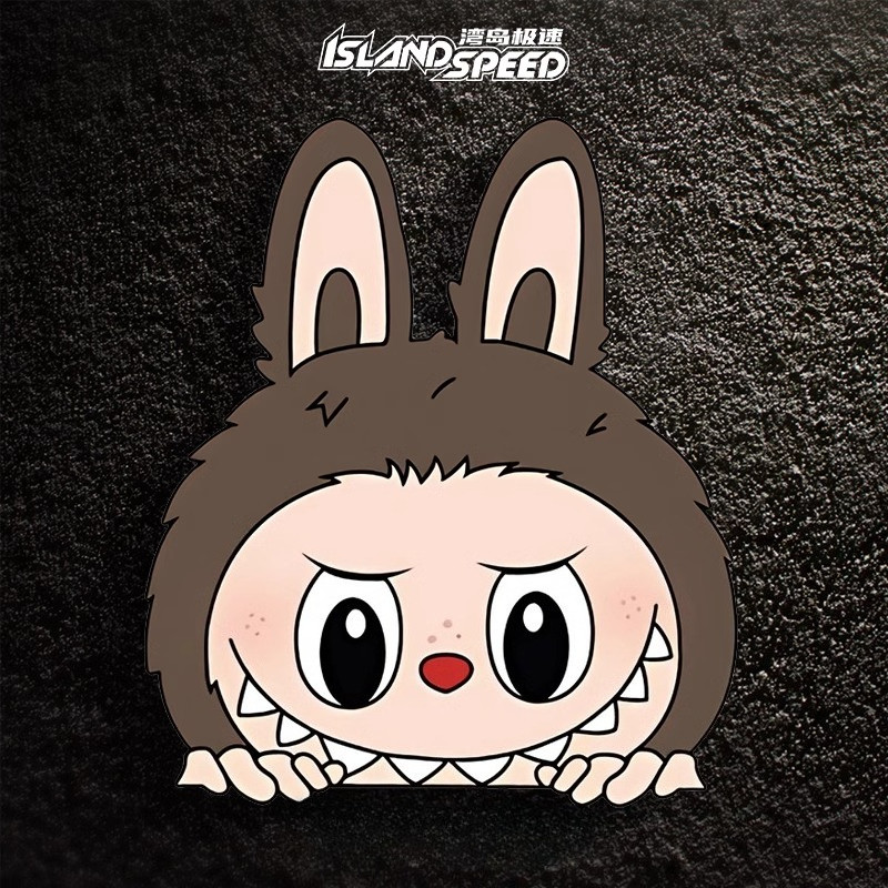 Jual LABUBU Cartoon Car Stickers Cute Vinyl Decal Occlusion Scratch ...