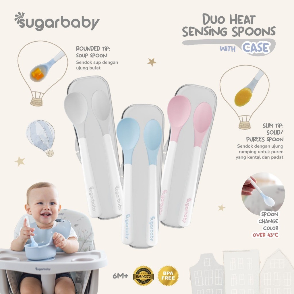 Jual SUGARBABY Duo Heat Sensing Spoon BPA Free | Sugar Baby Training ...