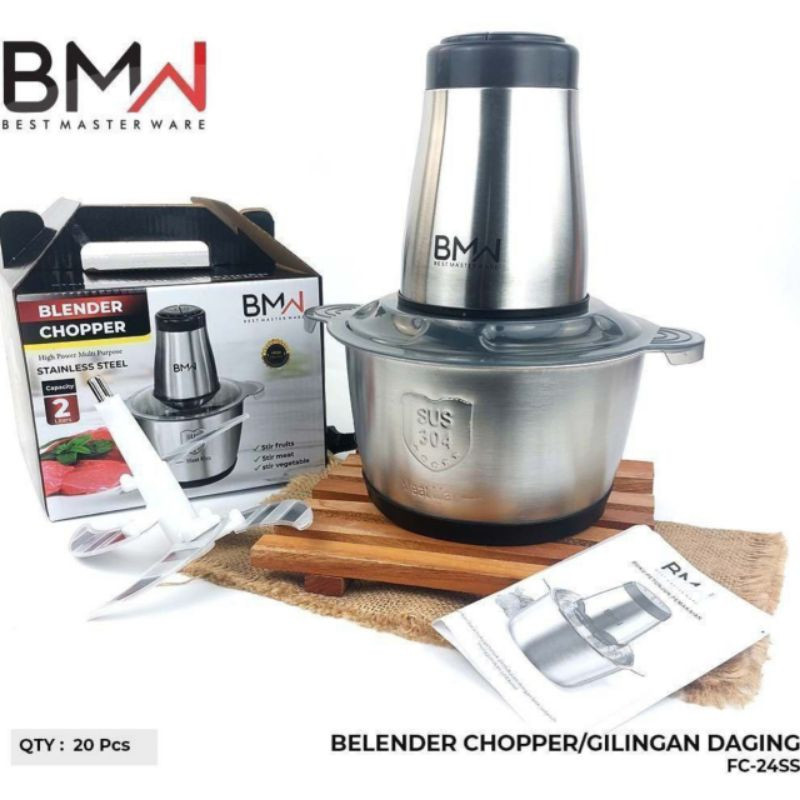 Jual LM - Food Chopper Stainles BMW 2 L / Meat Grinder Food Processor ...