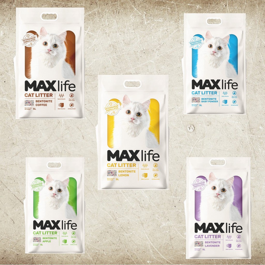 Jual MAXLIFE Pasir Kucing Gumpal Wangi Premium MAXLIFE Cat Liter 25 L ...