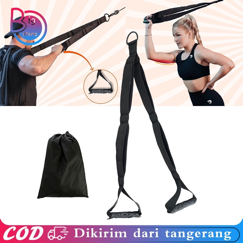 Jual Tali Tricep Gym Strap Gym Multi Grip Exercise Rope Tricep Tali ...