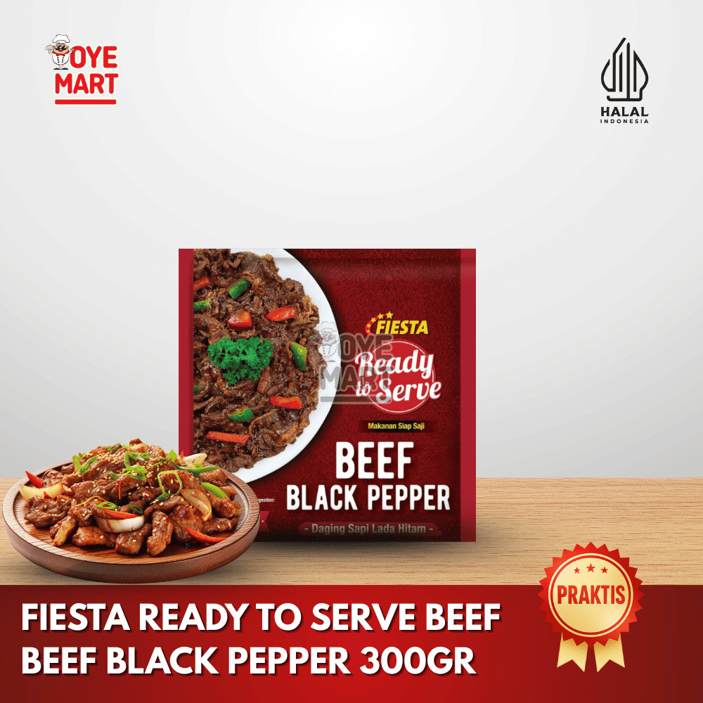 Jual FIESTA READY TO SERVE BEEF BLACK PEPPER 300GR/ DAGING SAPI IRIS ...