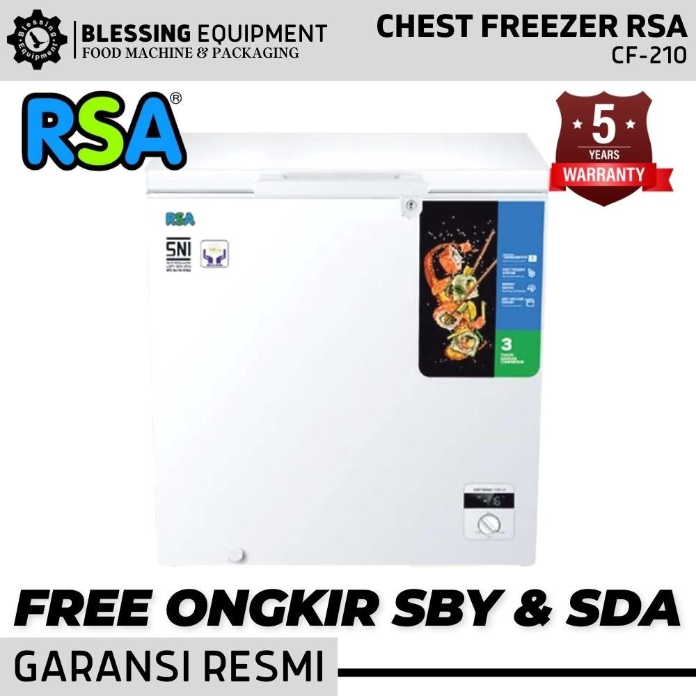 Jual CF-210 Chest Freezer 199 Liter RSA Original | Shopee Indonesia