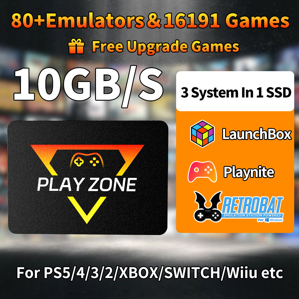 Jual 1T Retro Gaming SSD for PS5/PS4/XBOX ONE/SWITCH/PS3/PS2/WIIU/WII 80+Emulators Game Console ...