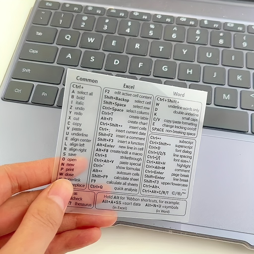 Jual Shortcut Keyboard Cover Transparent PET Keyboard Cover with Excel ...