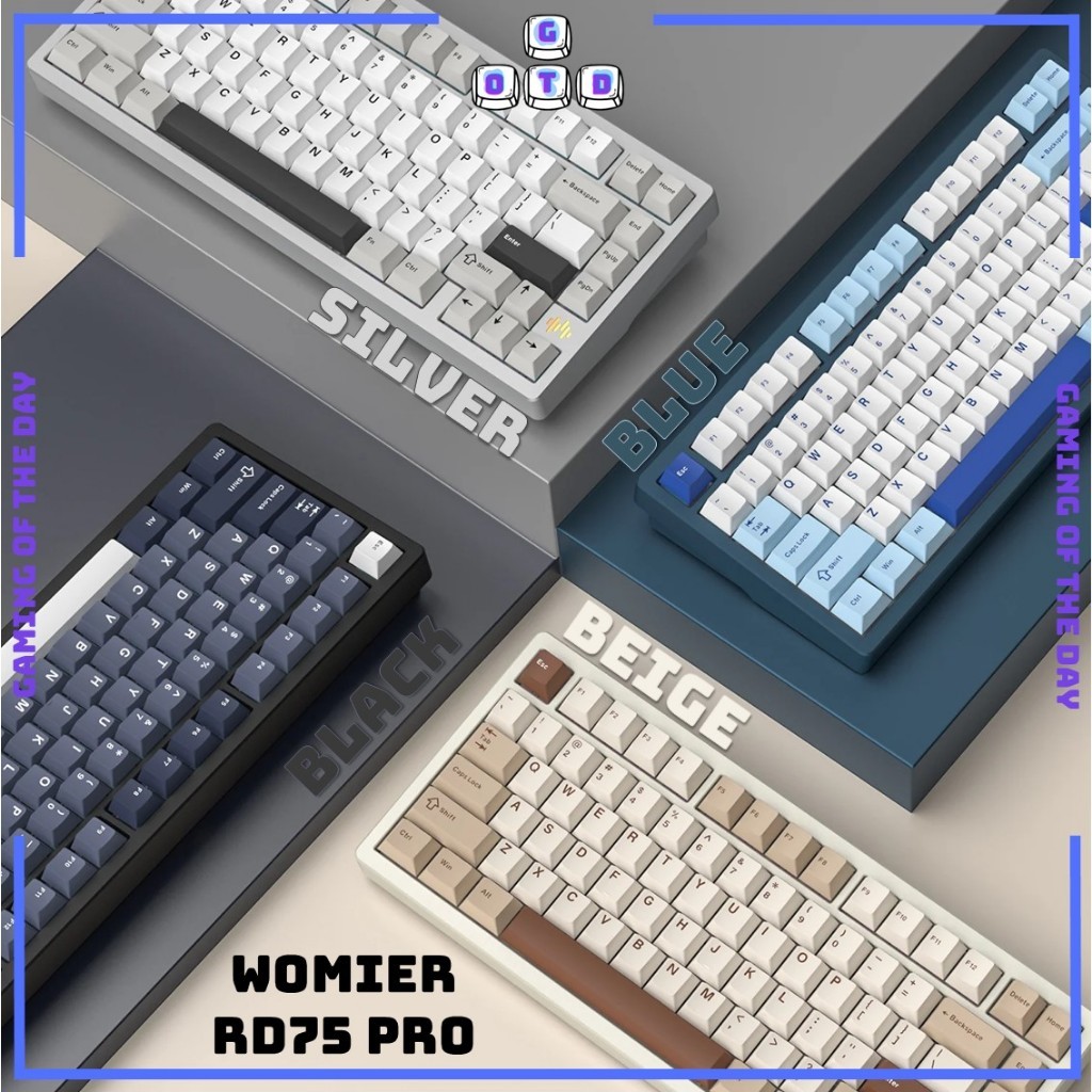 Jual Womier RD75 Pro Quick Release 75% QMK/VIA Wireless Aluminum ...