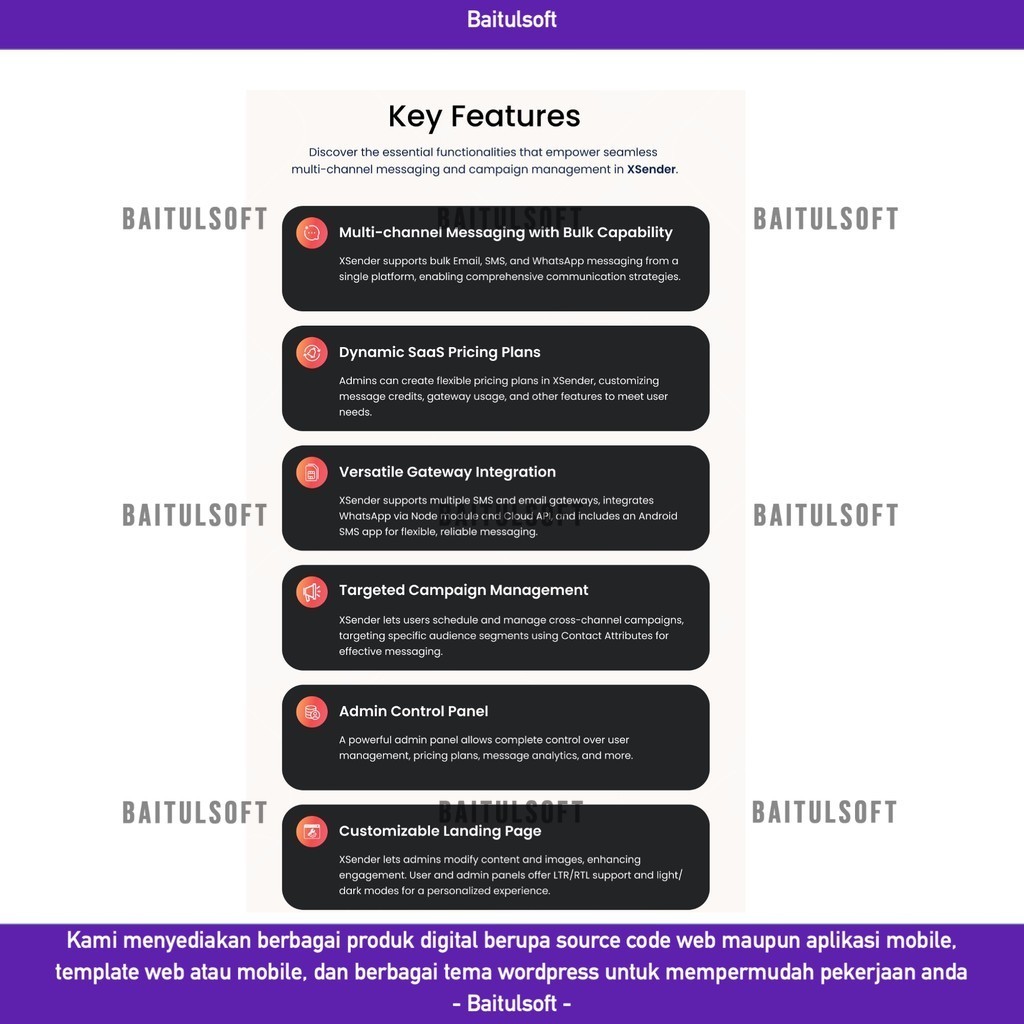 Jual Source Code Aplikasi Web XSENDER Bulk Email SMS and WhatsApp ...