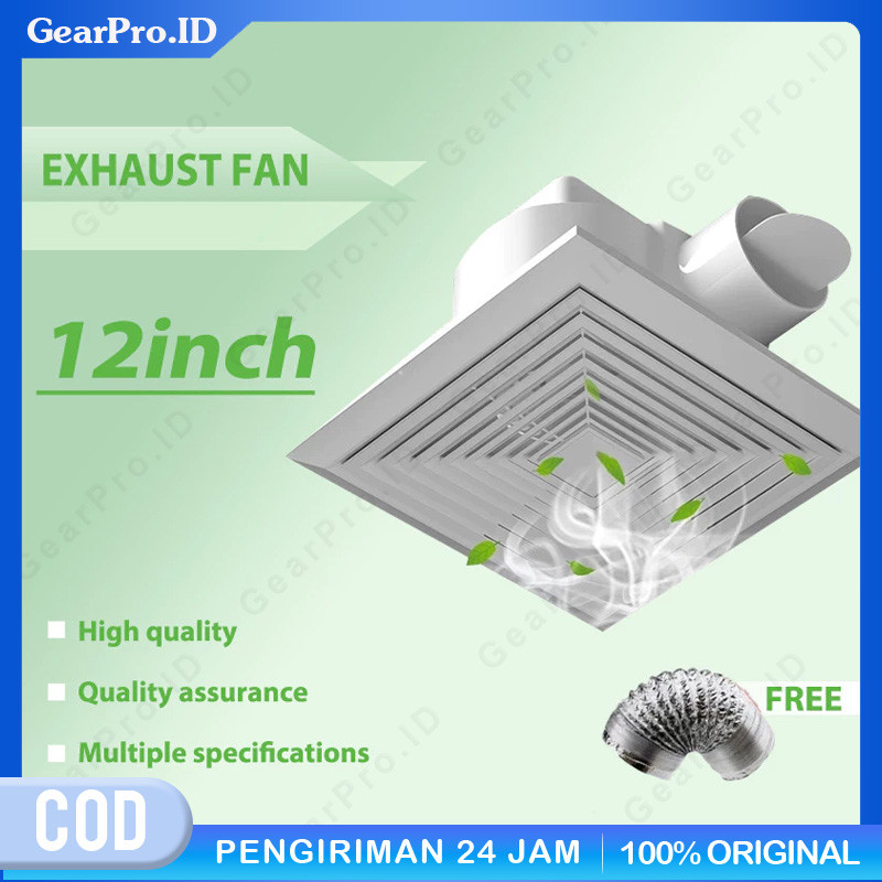 Jual Ducting Exhaust Fan Plafon 12 Inch kipas angin blower atap 10 inch ...