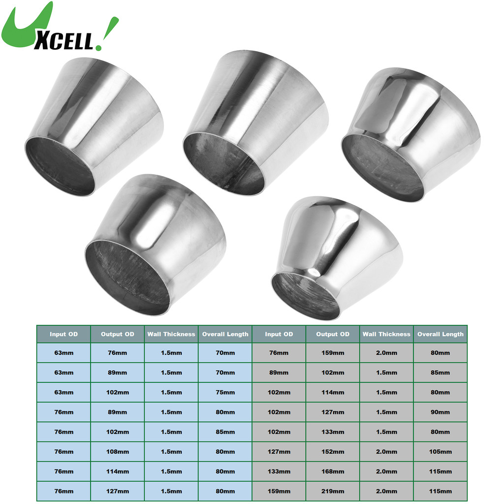 Jual UXCELL 63mm-219mm OD Mandrel Exhaust Bend Elbow Concentric Reducer ...