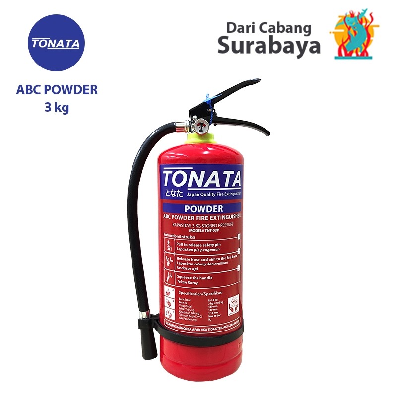 Jual APAR 3KG TONATA / ABC Powder / Set Komplit | Shopee Indonesia