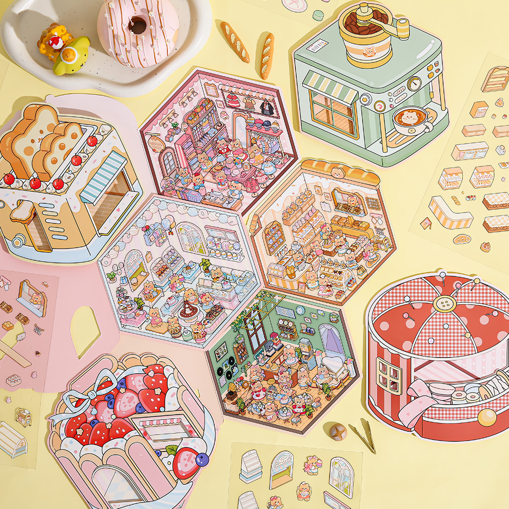 Jual 3D Decorative Sticker Korea Infeel.me Butter Bear Bakery 2 layer ...