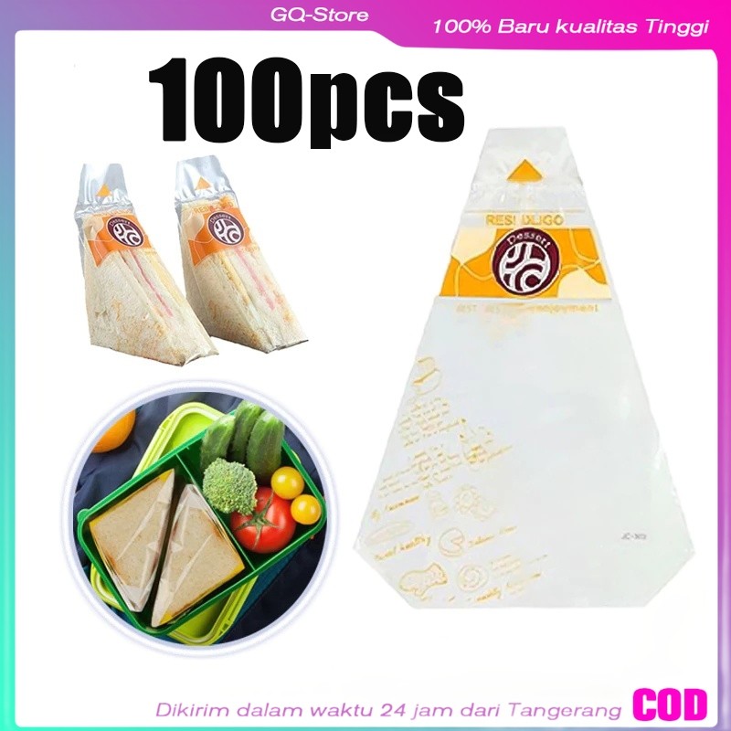 Jual Kemasan Plastik Sandwich Segitiga Praktis/Plastik Roti Sandwich ...