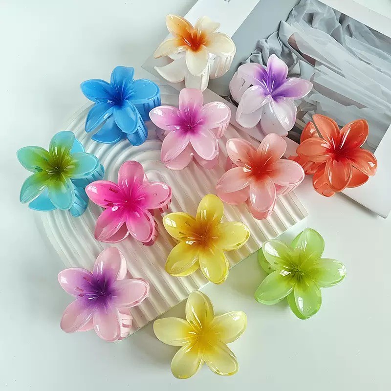 Jual Jepit Rambut Korea Wanita Jedai Bunga Kamboja Lucu Hair Clip ...