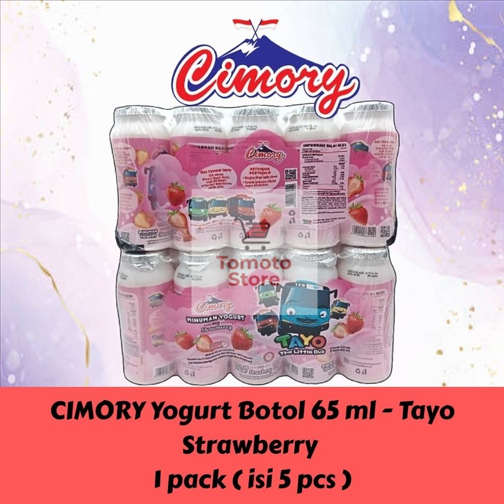 Jual TOMOTOSTORE CIMORY Yogurt Botol 65 ml - Tayo Strawberry | 1 pack ( isi 5 pcs ) | Shopee ...