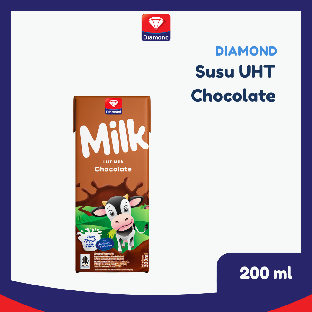 Jual Diamond Milk Susu UHT Chocolate Sleeve 200 ML | Shopee Indonesia