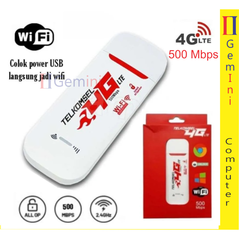 Jual Modem 4G LTE - Modem USB Telkomsel 4G LTE With Wifi 500Mbps ...