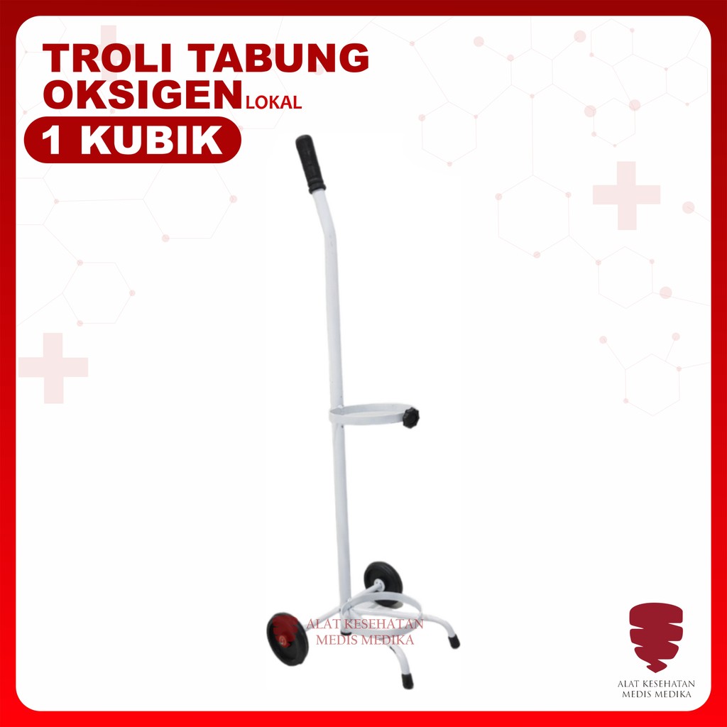 Jual Trolly Tabung Oksigen O2 Ukuran 1m3 Tempat Taruh Oxigen Alat ...