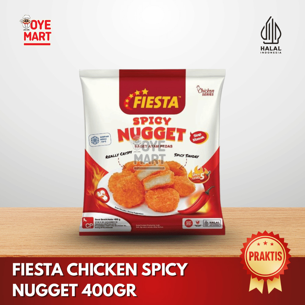 Jual FIESTA CHICKEN SPICY NUGGET 400GR / NAGET PEDAS | Shopee Indonesia