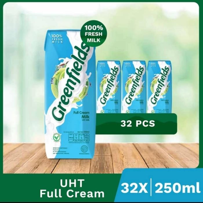 Jual Greenfields Fresh milk - 250 ML - FULL CREAM | Shopee Indonesia