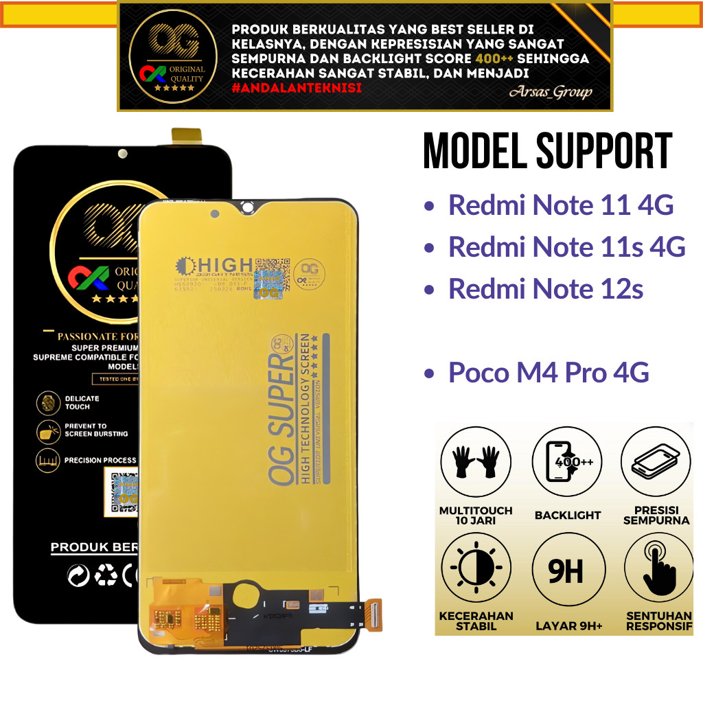 Jual LCD Ori OG Super Handphone Redmi Note 11S 4G, Note 11 4G, Poco M4 ...