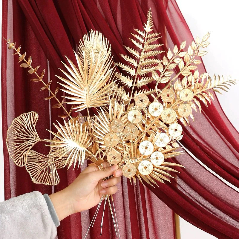 Jual BT23 - BT31 Bunga Gold Golden Leaf Golden Flower Artificial Flower ...