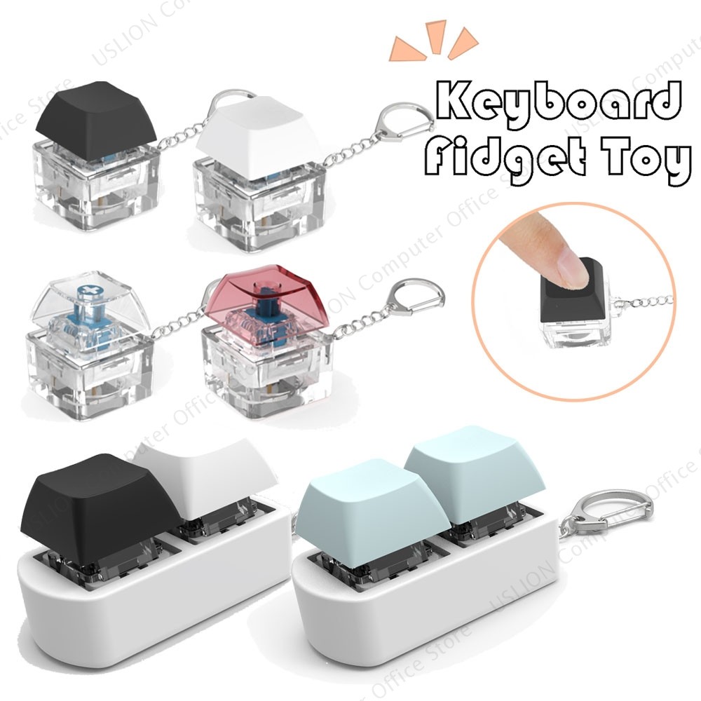 Jual USLION 1/2 Keys Mechanical Keyboard Axis Teste Keychain Office ...
