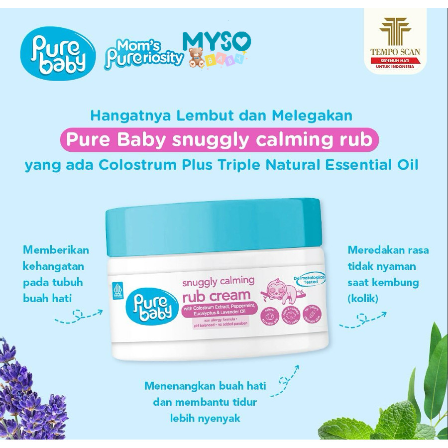 Jual Pure Baby Snuggly Calming rub cream 50gr Krim penghangat bayi anti ...