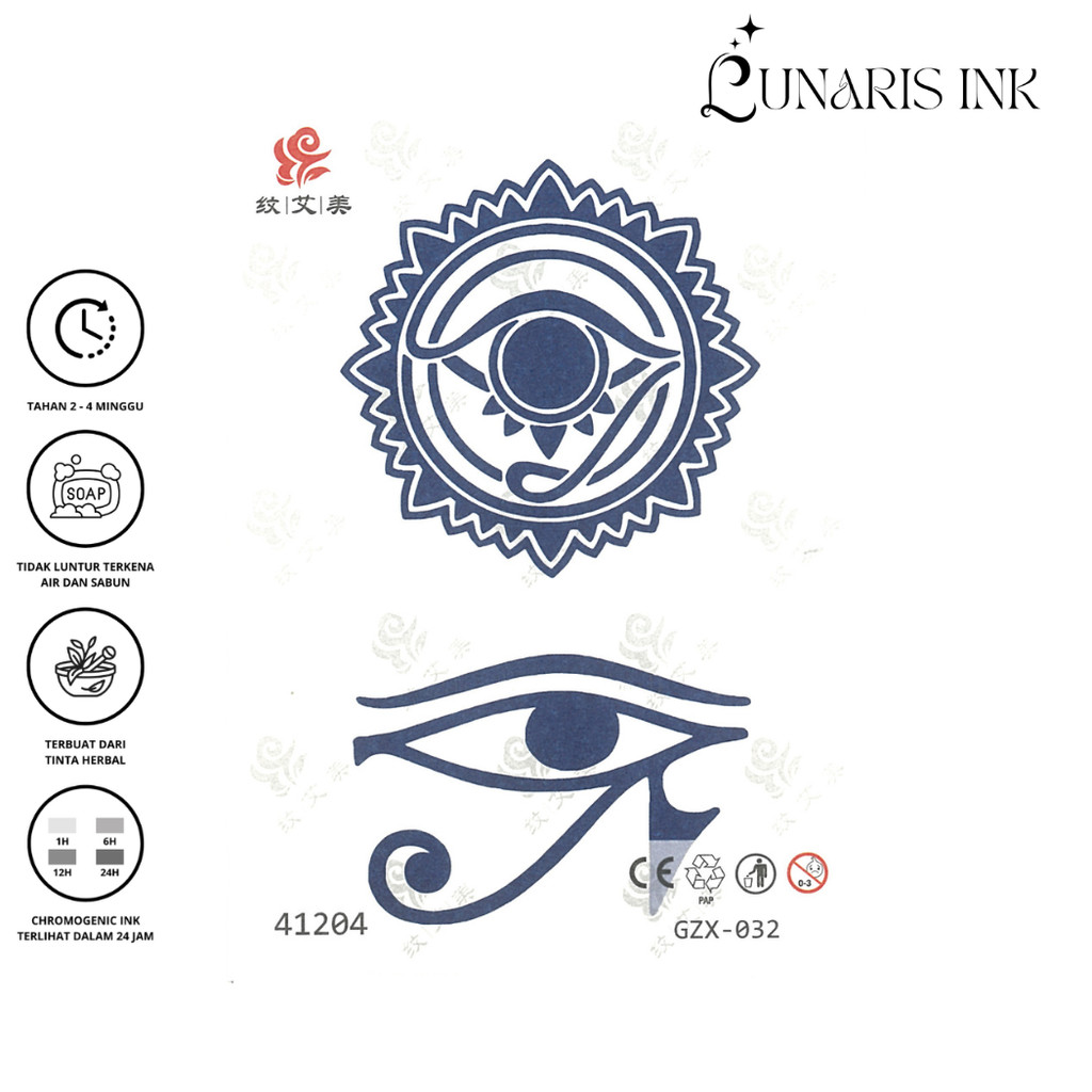 Jual Tatto temporer Mata Pyramid / Mata Mesir Tatto semi permanen ...