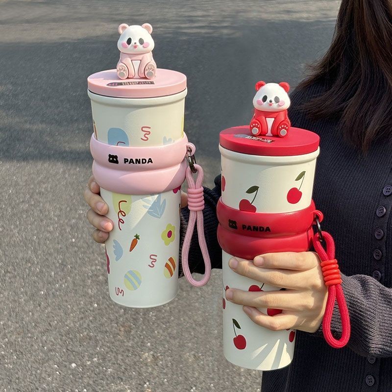 Jual Tumbler Stainless Panda on Top SUS304 700ml / Tumbler Lucu Viral / Tumbler VIral 2025 ...