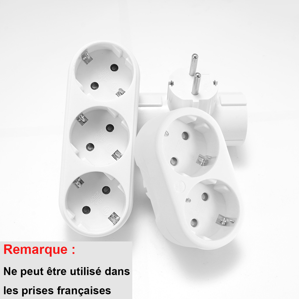Jual EU Electrical Socket 3 Outlets European Standard Adapter Expansion ...