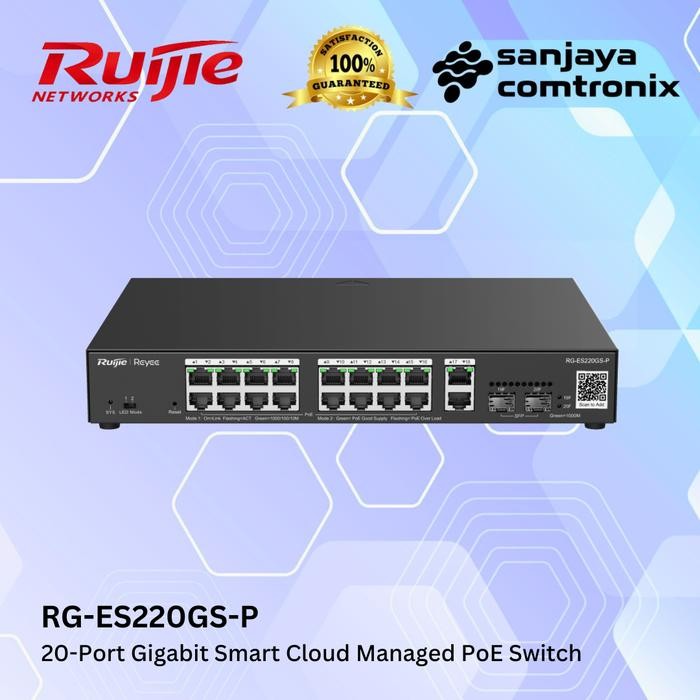 Jual RG-ES220GS-P 20-Port Gabit Smart Cloud Managed PoE Switch | Shopee ...