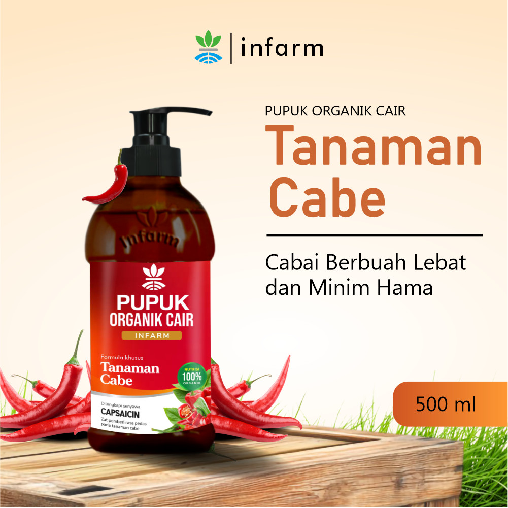 Jual INFARM - Pupuk Organik Cair Cabe 500 ml POC Kompos Tanaman Cabai Penyubur Buah Cabe Lebat ...