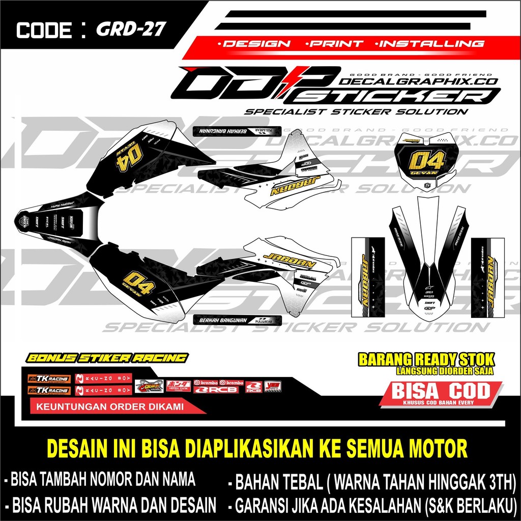 Jual DECAL STICKER KLX GORDON FULL BODY DECAL GORDON DECAL STIKER ...