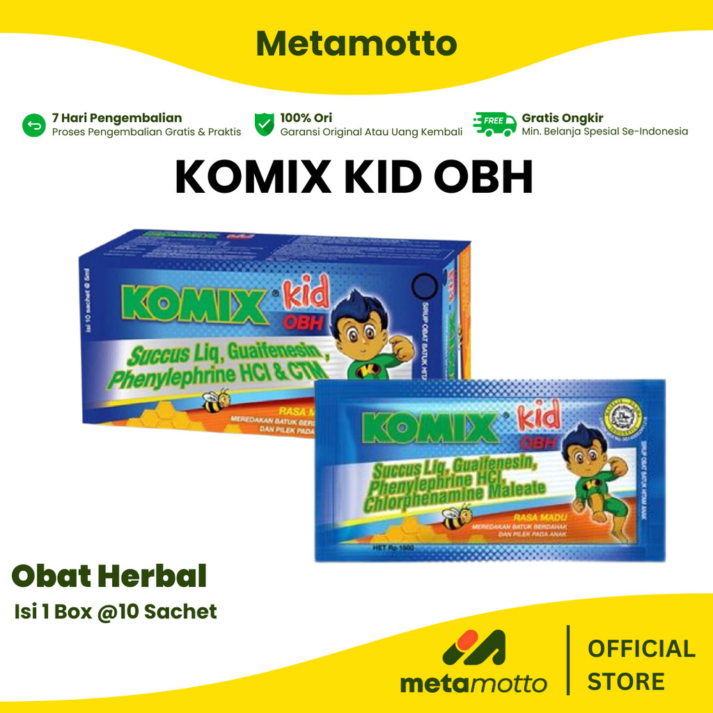 Jual Komix Kid OBH Madu 1 Box Isi 10 Sachet - Metamotto | Shopee Indonesia