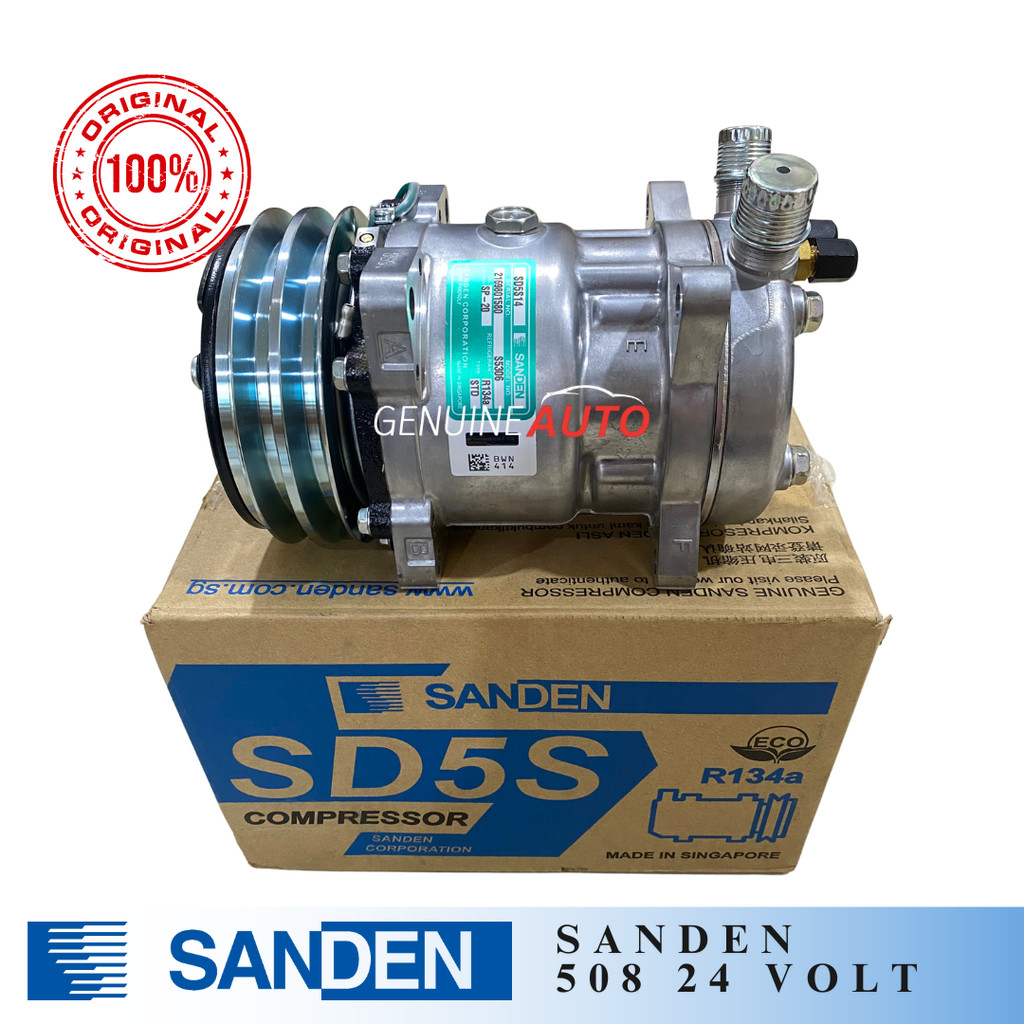 Jual COMPRESSOR KOMPRESOR SANDEN 508 24V 24 VOLT SANDEN ASLI | Shopee ...