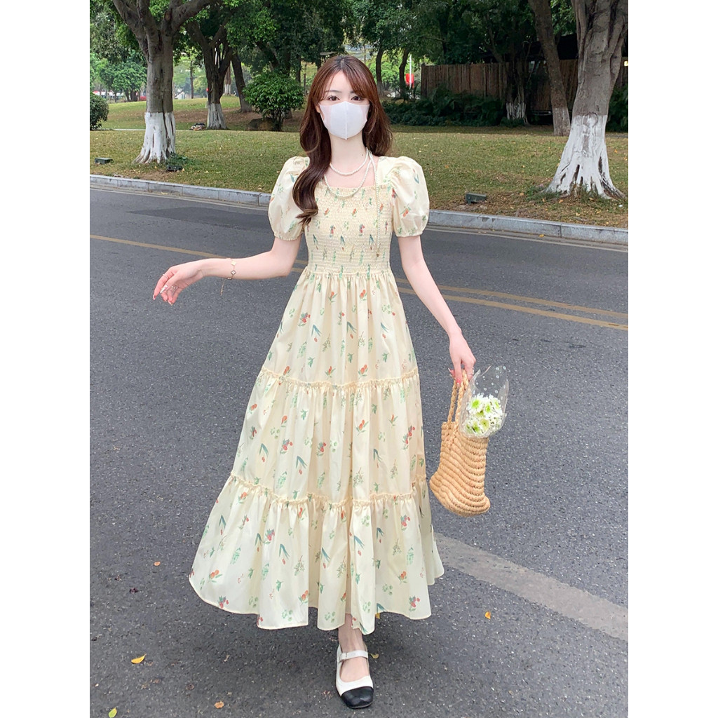 Jual dress bunga bunga pantai dress bunga bunga dress ruflle bunga chic ...