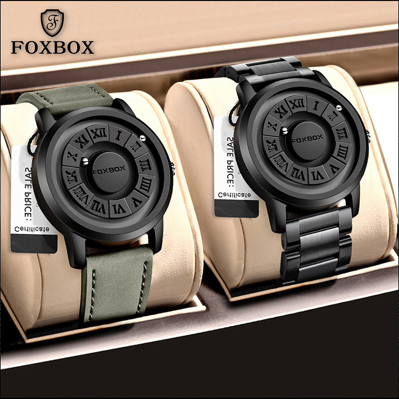 Jual LIGE Brand FOXBOX Quartz Mens Watch Creative Scrolling Beads ...