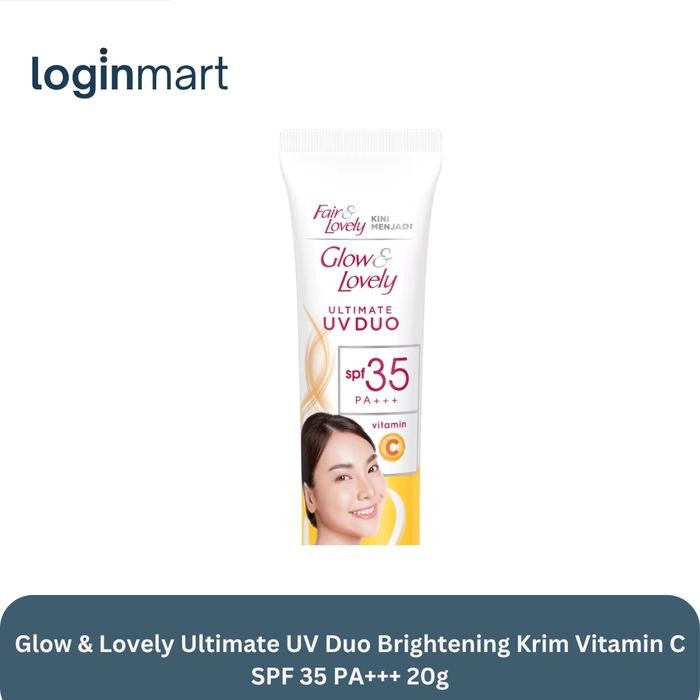 Jual Glow & Lovely Ultimate UV Duo Brightening Krim Vitamin C SPF 35 PA ...
