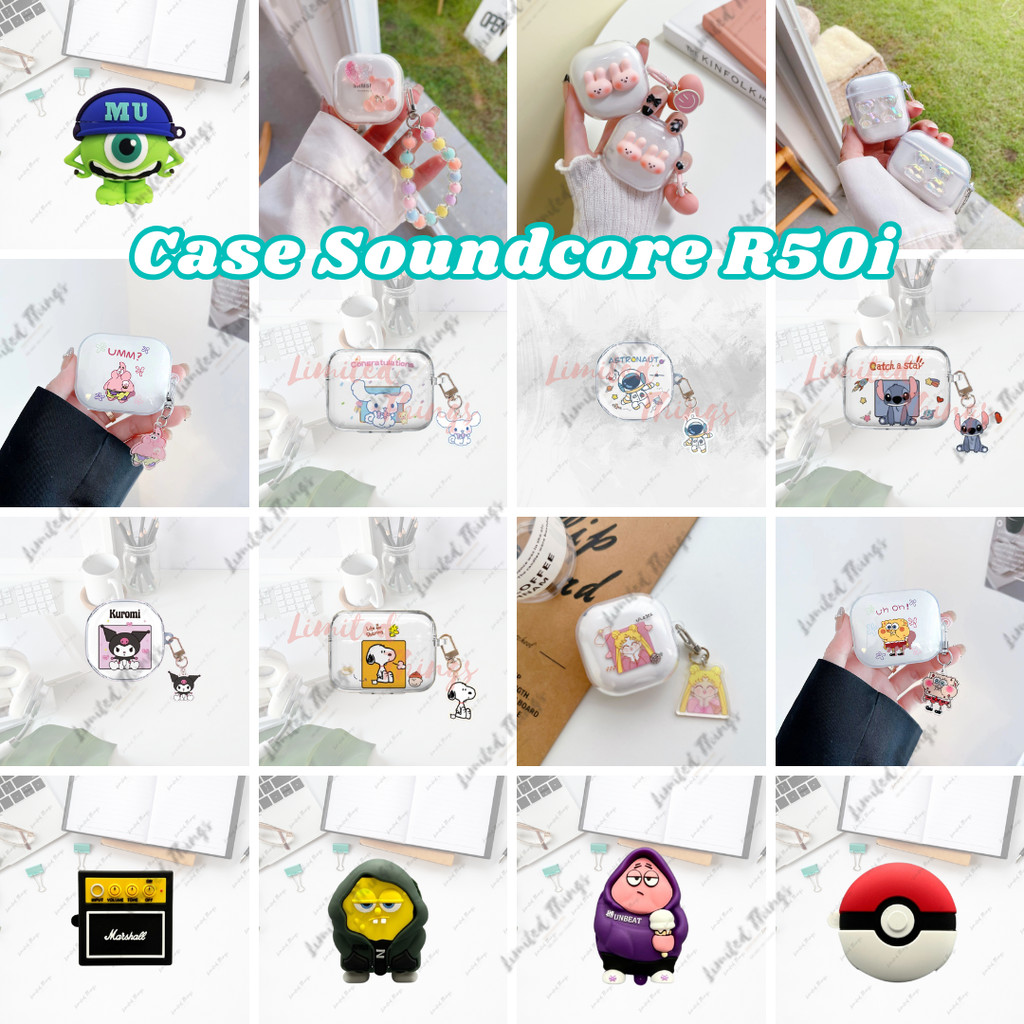 Jual Soft Case Soundcore R50i Casing Character Transparan TPU Silikon ...