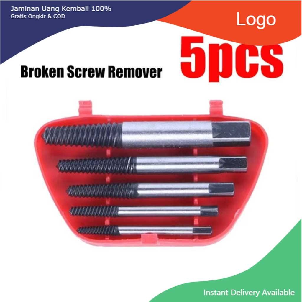 Jual Screwextractor Mata Tap Balik Screw Extractor Set 5 Pcs / 5 in 1 ...