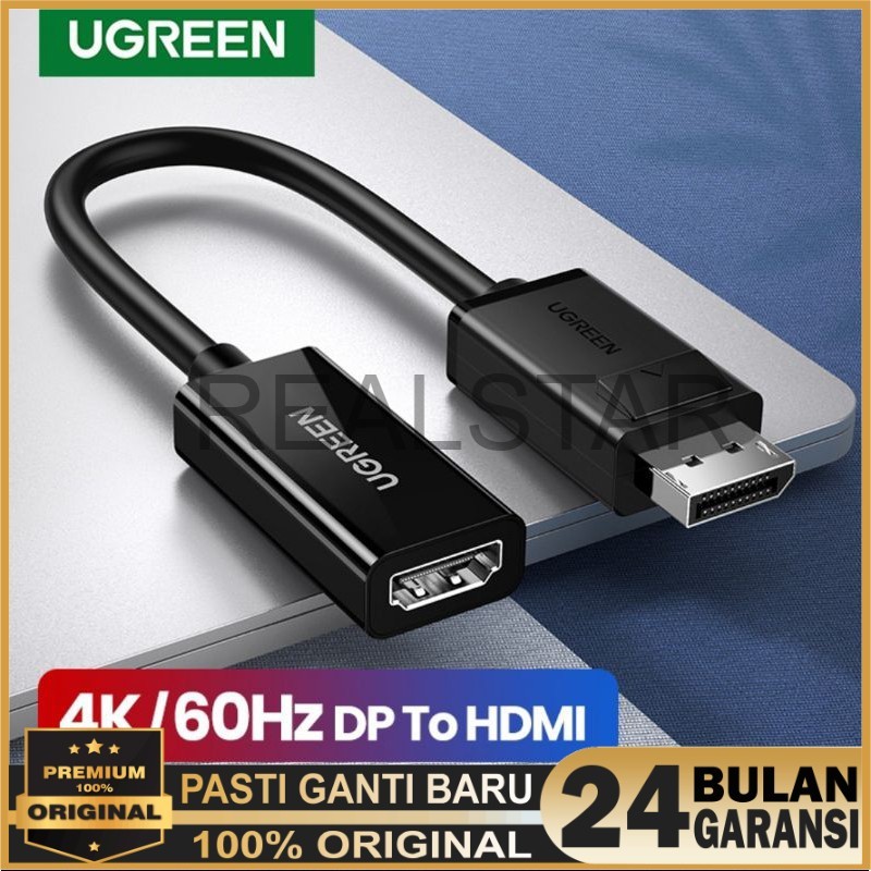 Jual Ugreen Kabel Display Port to HDMI 4K / 60HZ / 30HZ- Ugreen 40363 ...