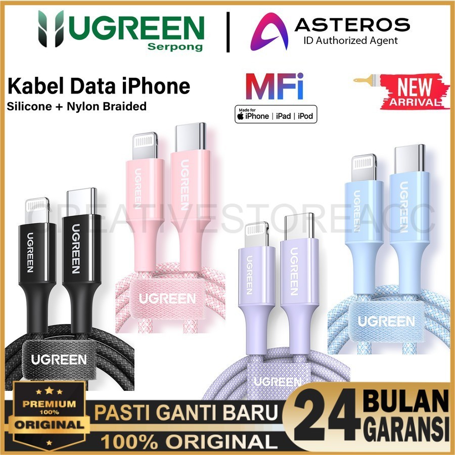 Jual Ugreen USB C to Lightning MFi for iPhone 14 13 12 11 8 X XR XS Max ...