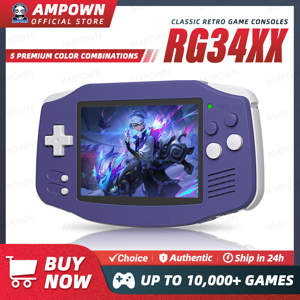 Jual ANBERNIC RG34XX Handheld Game Console 3.4'' IPS Screen Linux ...