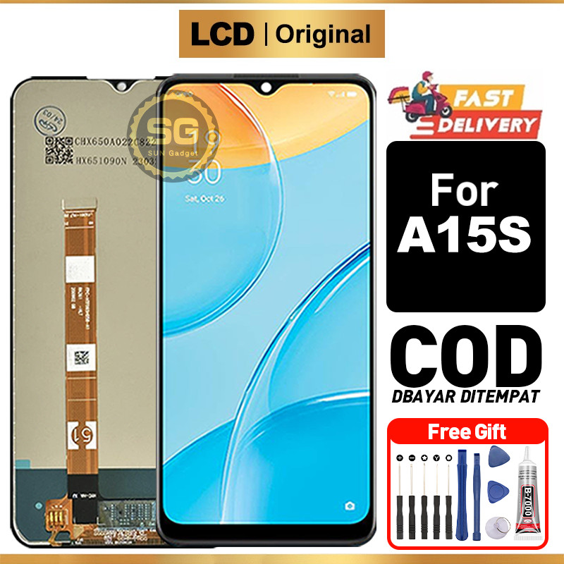 Jual LCD For OPPO A15S Original Touchscreen asli Fullset Ori Compatible For Glass Touch Screen ...