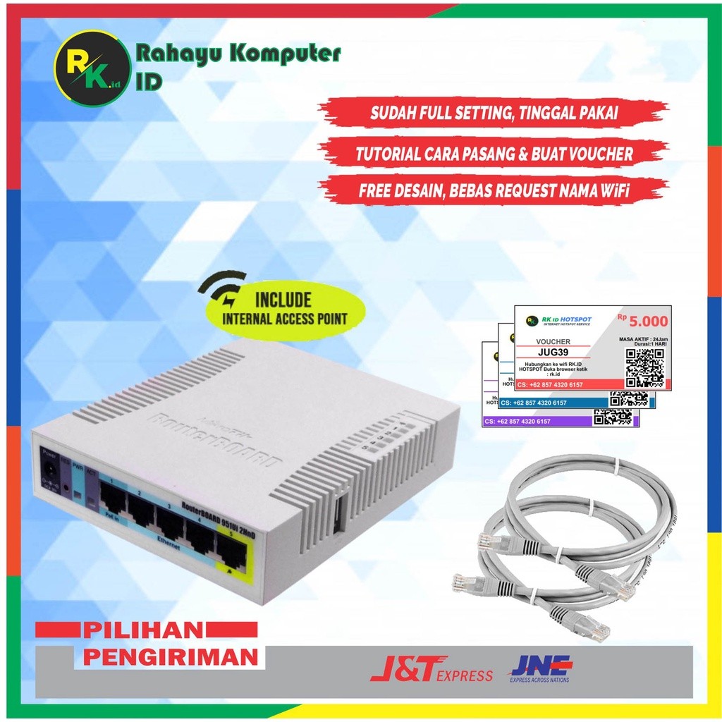 Jual MikroTik RB951Ui 2HnD Full Setting Hotspot PPPoE Server Rt Rw ...