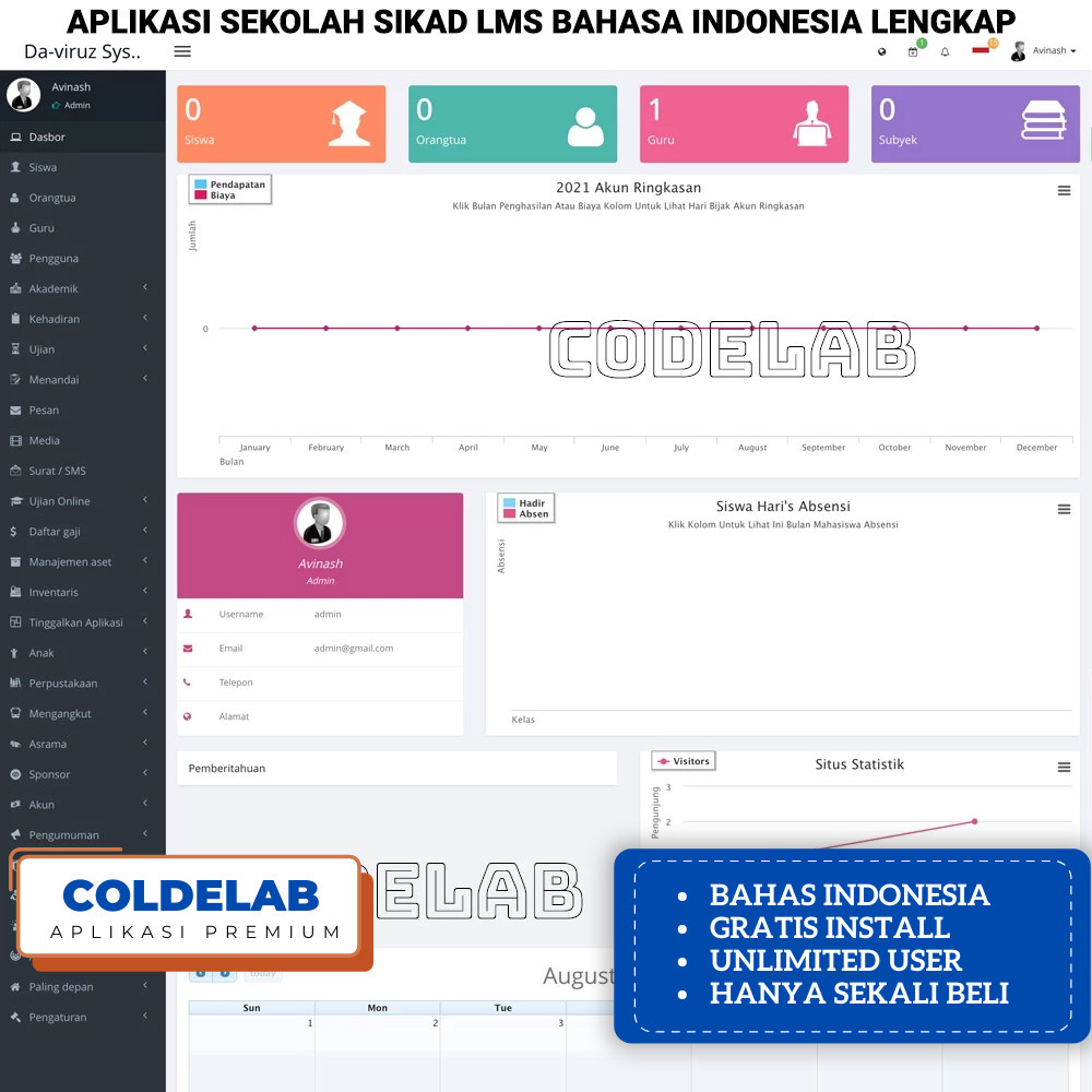 Jual Source Code Aplikasi LMS SIKAD Sekolah Lengkap Inilabs Full PHP ...
