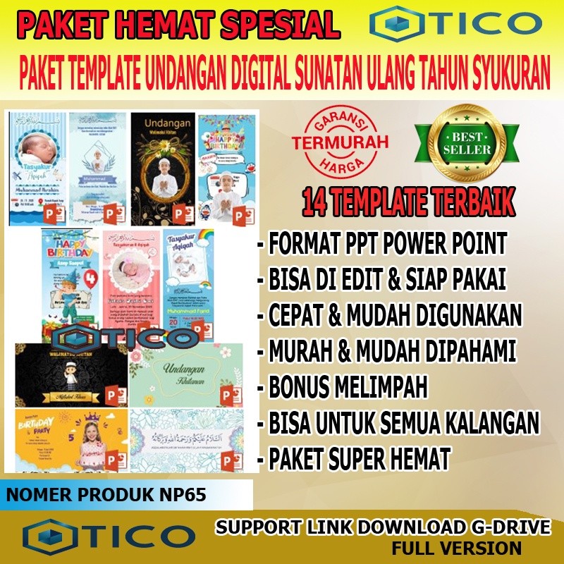 Jual Paket Template Desain Model Terbaru Undangan Digital Ulang Tahun ...