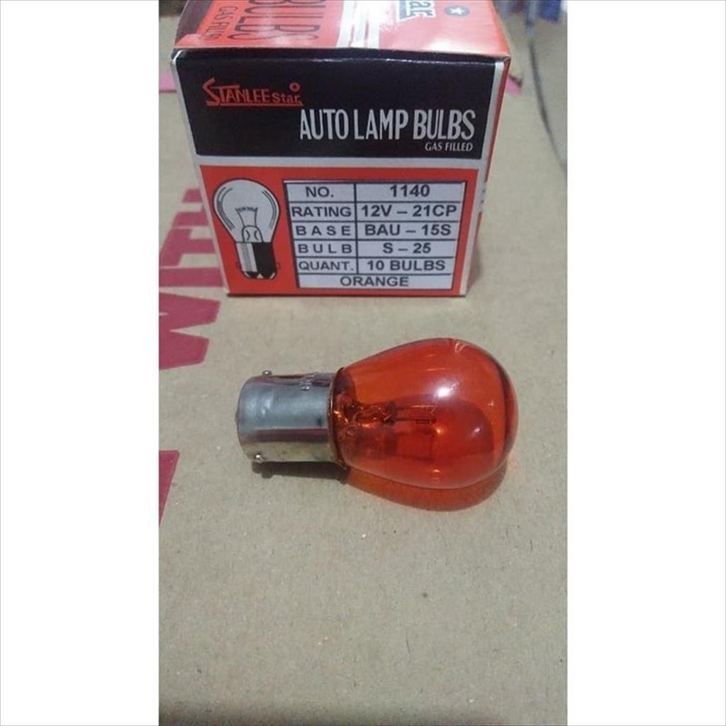 Jual Lampu Bohlam Sen Amber Orange 12V Kaki 1 21W Miring Stanlee Star ...