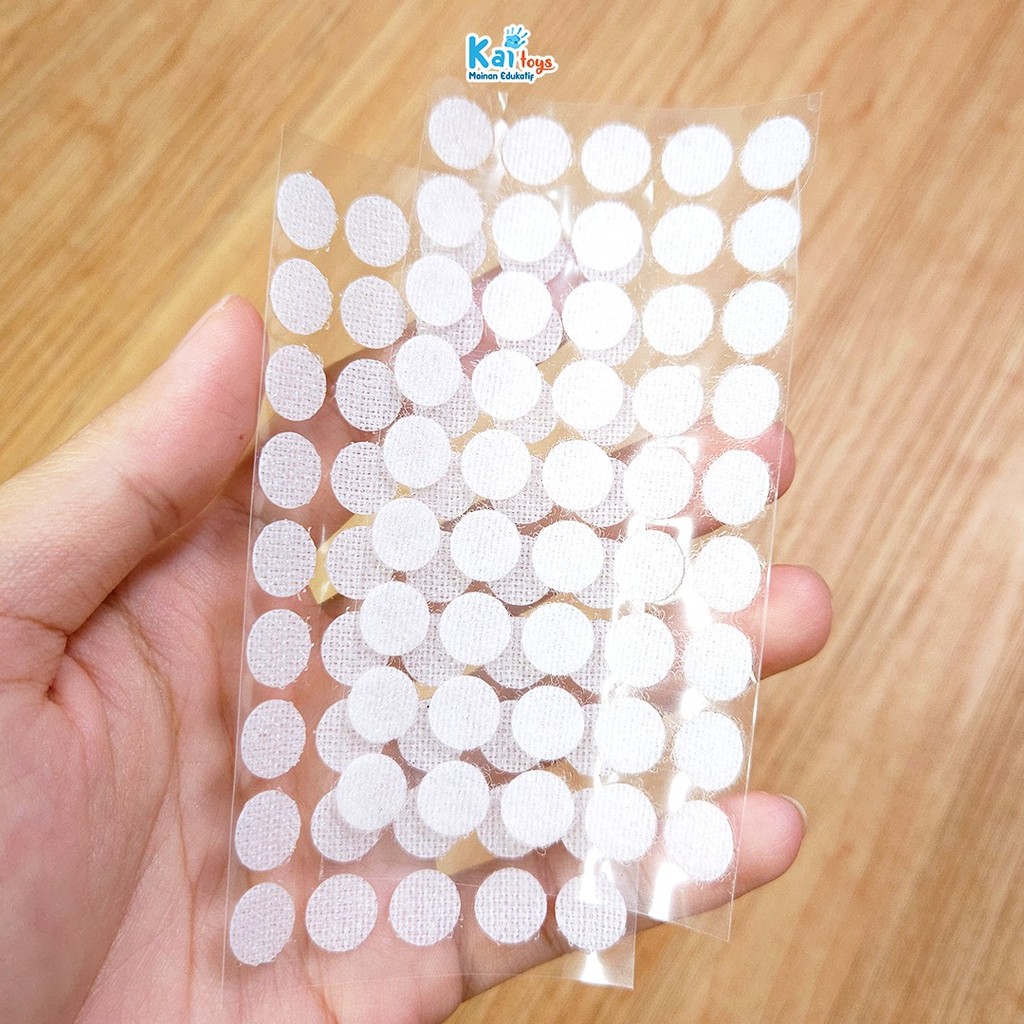 Jual Sticker Velcro Bulat Kecil 45 Pasang / Velcro 1cm Velcro Tape 10mm ...